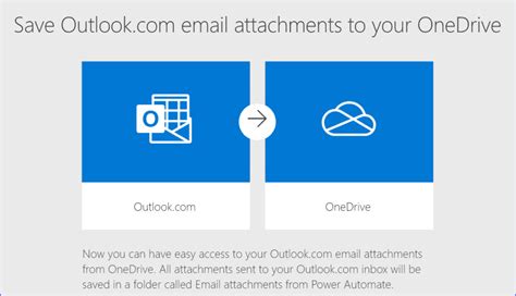 save outlook emails to one drive using power automate