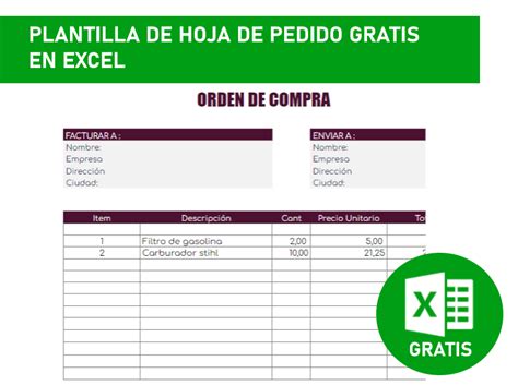 Formato De Pedido De Materiales En Excel Image To U
