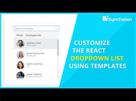 Learn Customize The React Dropdown List Using Templates Mind Luster