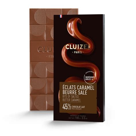 Éclats de Caramel au beurre Salé 100g Tablette de chocolat au lait