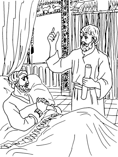 Desenhos De Ezequias Rezando Para Colorir E Imprimir ColorirOnline