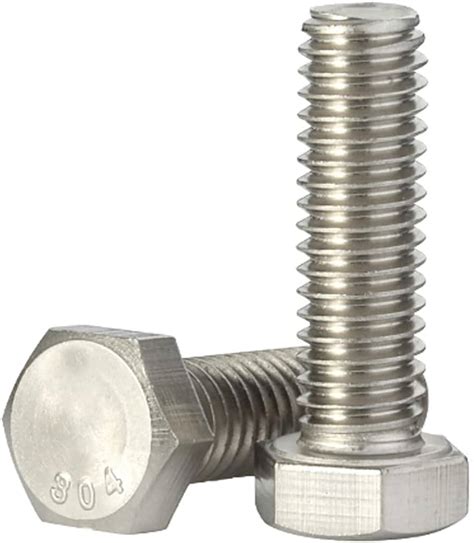 M8 X 35mm Full Thread Hexagon Bolts DIN 933 Thread 53 OFF