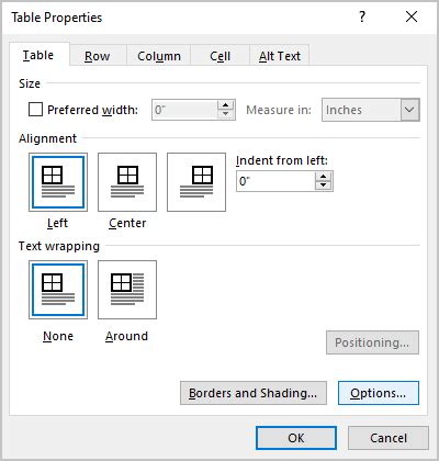 Format Tables In Word Microsoft Word
