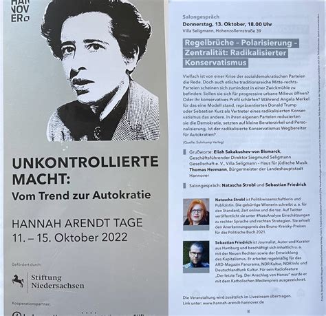 Dr Andreas Hüttl on Twitter Hannah Ahrendt Tage in Hannover
