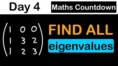 how to find eigenvalues of a matrix youtube