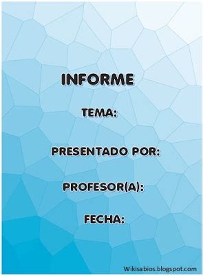 Caratulas Bonitas Para Informes Fondo Azul Para Imprimir En Word