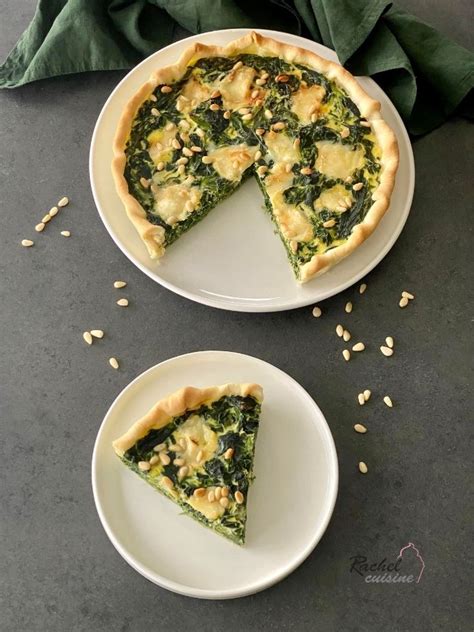 Quiche épinards chèvre et pignons Rachel Cuisine
