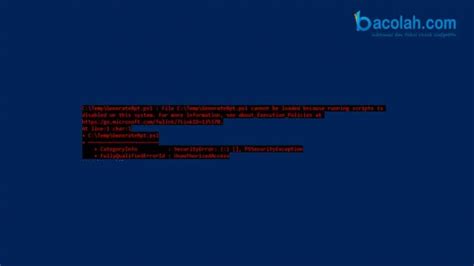 cara mengatasi cannot be loaded because running scripts is disabled on this system