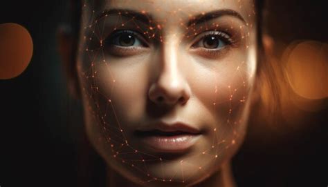 Premium Ai Image Young Adult Female With Brown Hair Looking At Camera Illuminated Generated By Ai