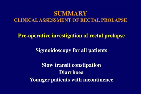 PPT RECTAL PROLAPSE CLINICAL ASSESSMENT PowerPoint Presentation