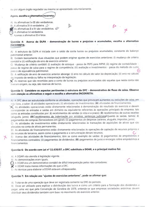 Estrutura Das Demonstra Oes Contabeis Prova Unip Estrutura Das