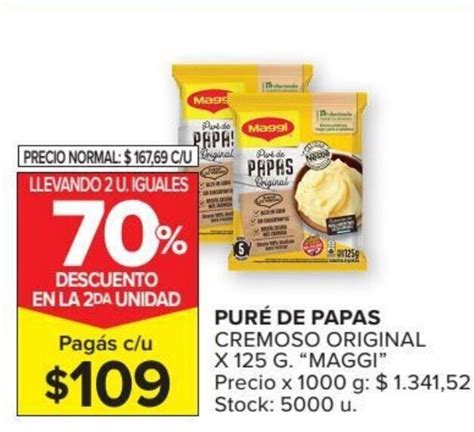 Maggi Puré De Papas Cremoso Original x 125 g oferta en Carrefour