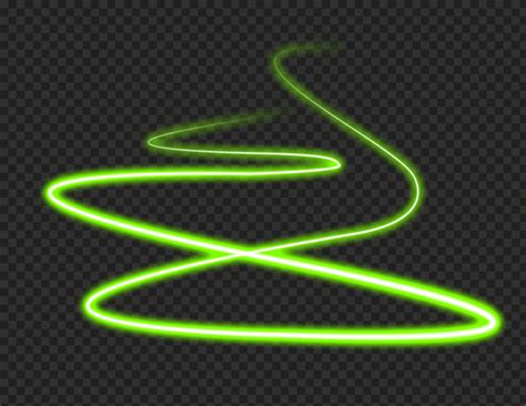 Hd Green Lime Spiral Swirl Curve Neon Light Line Png Citypng
