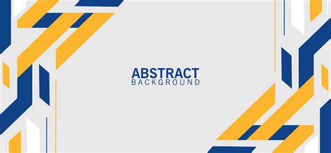 Abstract Modern Blue Yellow Geometric Banner Line Shapes Stripes Design