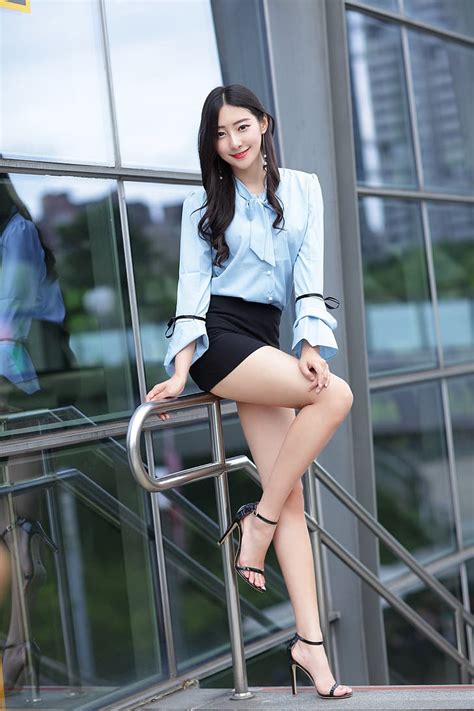 HD Wallpaper Asian Model Women Long Hair Dark Hair Black Skirts