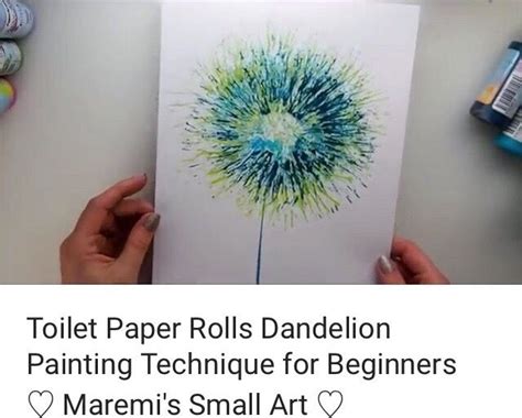 Paint Dandelions With Toilet Roll Holders Youtube Video In
