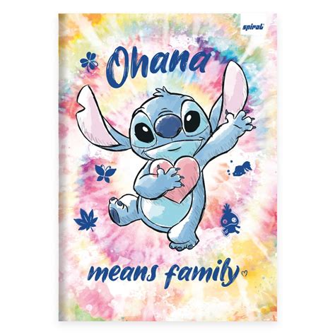 Caderno Universit Rio Capa Dura Costurado Folhas Disney Stitch Tie