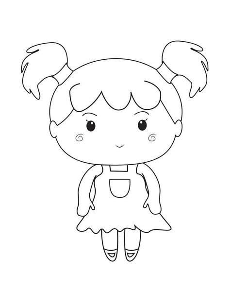 Coloriage Petite Fille Facile T L Charger Et Imprimer Gratuit Sur