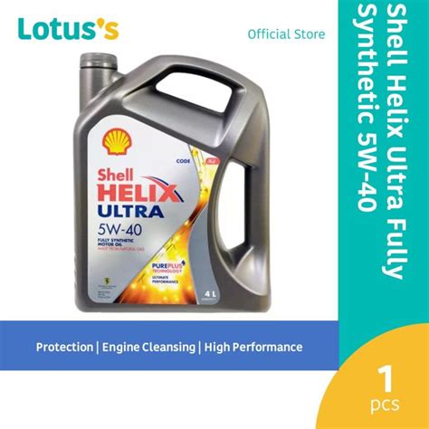 Shell Helix Ultra Fully Synthetic 5W 40 Engine Oil 4 Litre Lazada