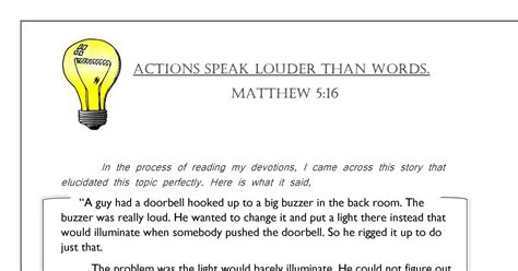 Actions Speak Louder Than Words Docx Docdroid
