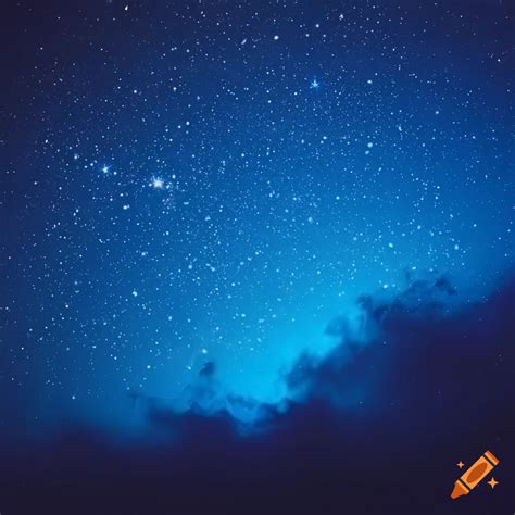 Neon Blue Sky With Stars On Craiyon