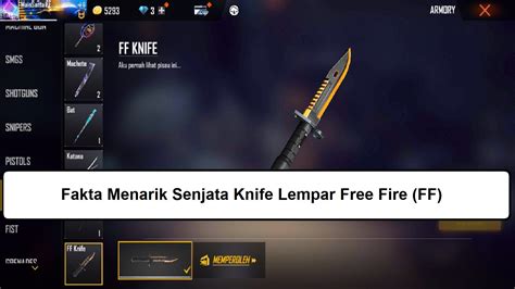 Fakta Menarik Senjata Knife Lempar Free Fire Ff Esportsku