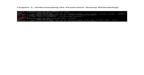 chapter 1 understanding the penetration testing methodology · chapter 1 understanding the