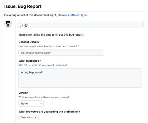Configuring Issue Templates For Your Repository GitHub Docs
