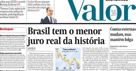 Capa Valor Econômico Terça 24 de Setembro de 2019