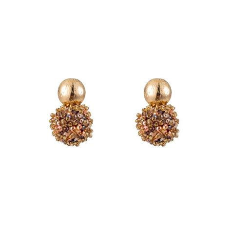 Go Dutch Label Oorhangers Beads Balls Goud Bol