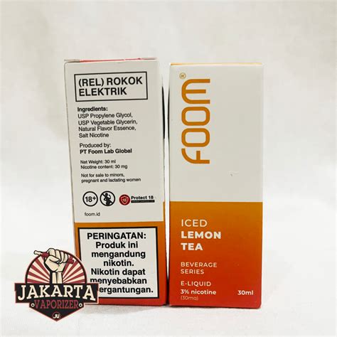 Jual SALT FOOM ICED LEMON TEA SALTNIC 30ML 30MG BY FOOM Shopee