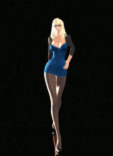 Sexy Girl Walking Cartoon