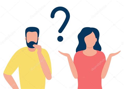 Hombre Reflexivo Y Mujer Dudosa Con Signo De Interrogaci N La Gente