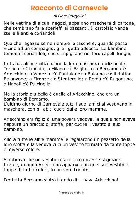 Testi Sul Carnevale Per La Scuola Primaria PianetaBambini It