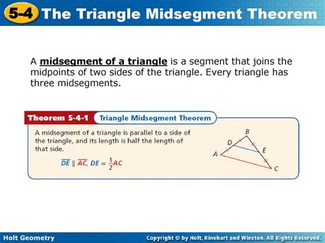 objective prove and use properties of triangle midsegments ppt download