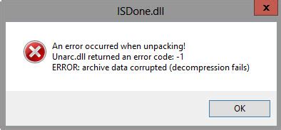 How To Fix Unarc Dll Or Isdone Dll Errors