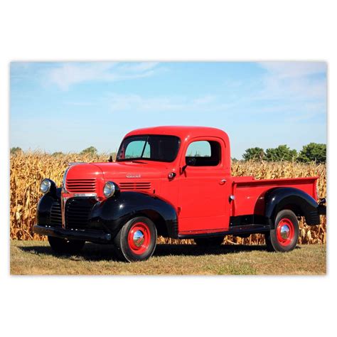 Naklejka ścienna 155x105 Stary Czerwony Ford PickUp ZeSmakiem Sklep