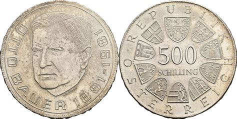 Österreich 500 Schilling 1981 Otto Bauer ss MA Shops