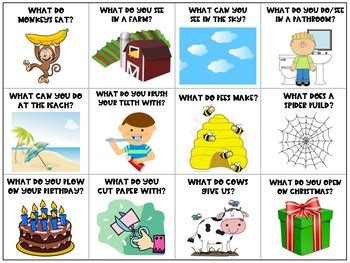 Wh Questions Flashcards With Visuals By Speech Spot Co Tpt