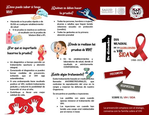 Triptico sida por el día mundial contra el sida Dónde se