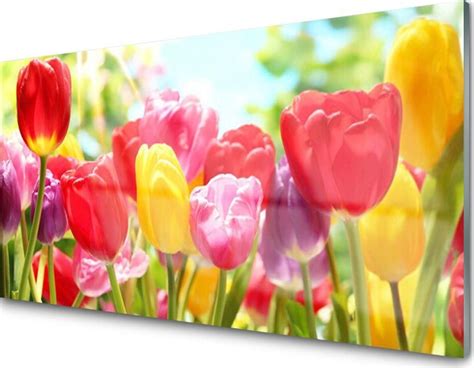 Tulup Obraz Na Szkle Tulipany Kwiaty Roślina 140X70 cm 50201022