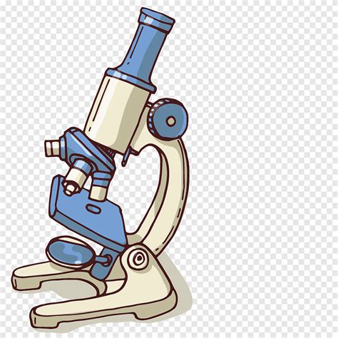 Microscópio dos desenhos animados observação do microscópio ângulo