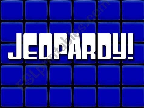 ESL English PowerPoints Jeopardy Game On Present Tenses And Past Simple
