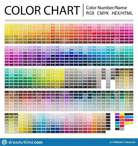 Printable Cmyk Color Chart