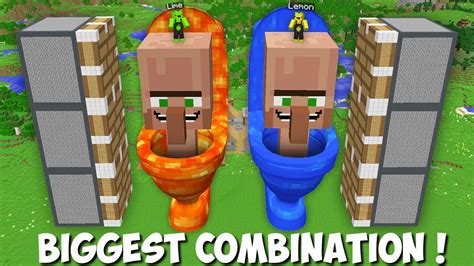 Secret COMBINATION BIGGEST LAVA VS WATER SKIBIDI TOILET In Minecraft