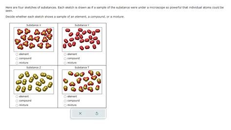 Solved Here Are Four Sketches Of Substances Each Sketch Is Chegg