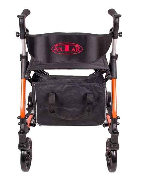 AT51034 Aluminium Vierrad Rollator Orange Antar Medizin GmbH