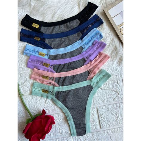 Kit Tangas Fio Variadas Calcinha Renda Shopee Brasil