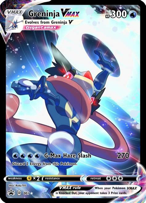 Greninja Ash Vmax Card Cartas Pokemon Pokemon Autos De Juguetes