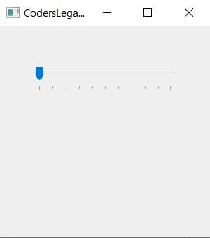 PyQt QSlider CodersLegacy